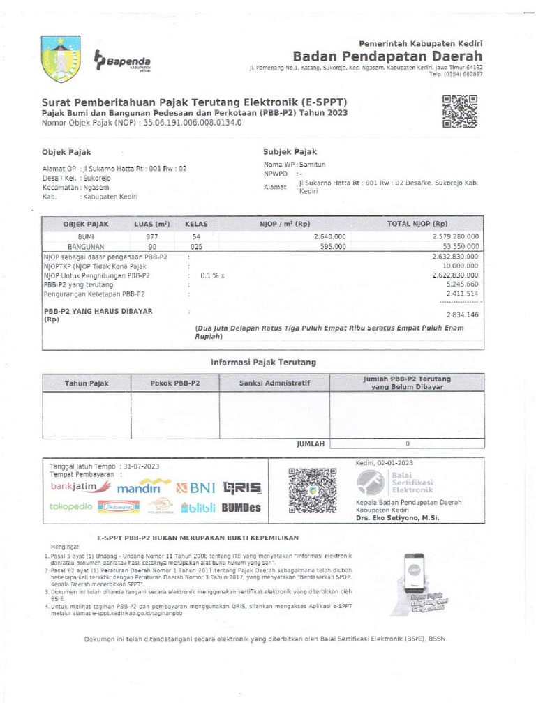 PBB Kantor 2023 001 | PDF