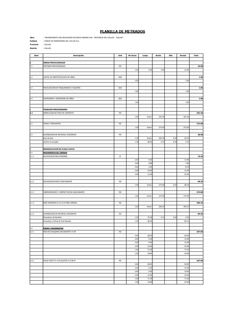 Metrados Jdem | PDF | Materiales | Diseño arquitectonico