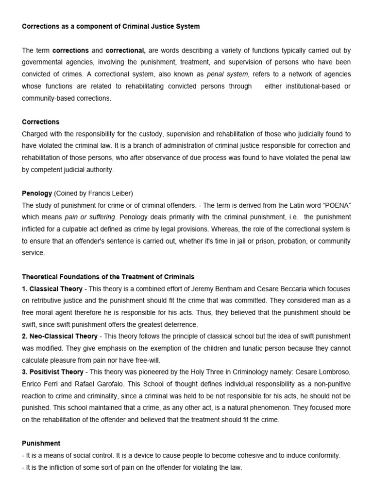 POA Institutional Corrections | PDF | Prison | Corrections