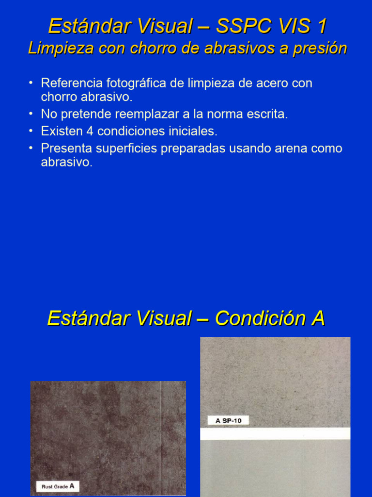 Estandar Visual SSPC Vis 1 | PDF
