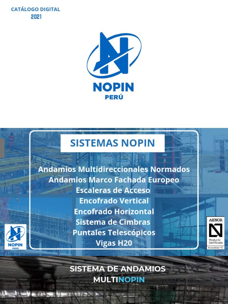 Catálogo NOPIN Perú 2024 - Sistemas de Andamios, Cimbras y Encofrados ...