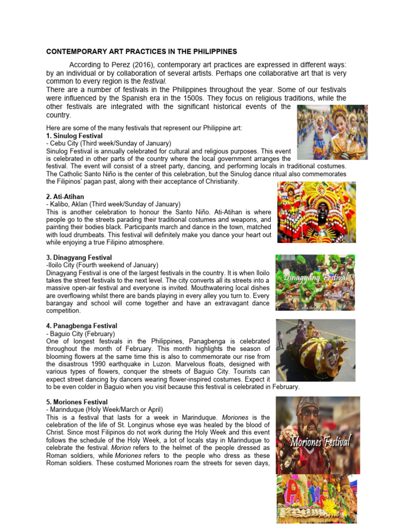 Contemporary Art and Festivals in the Philippines | PDF | Social ...