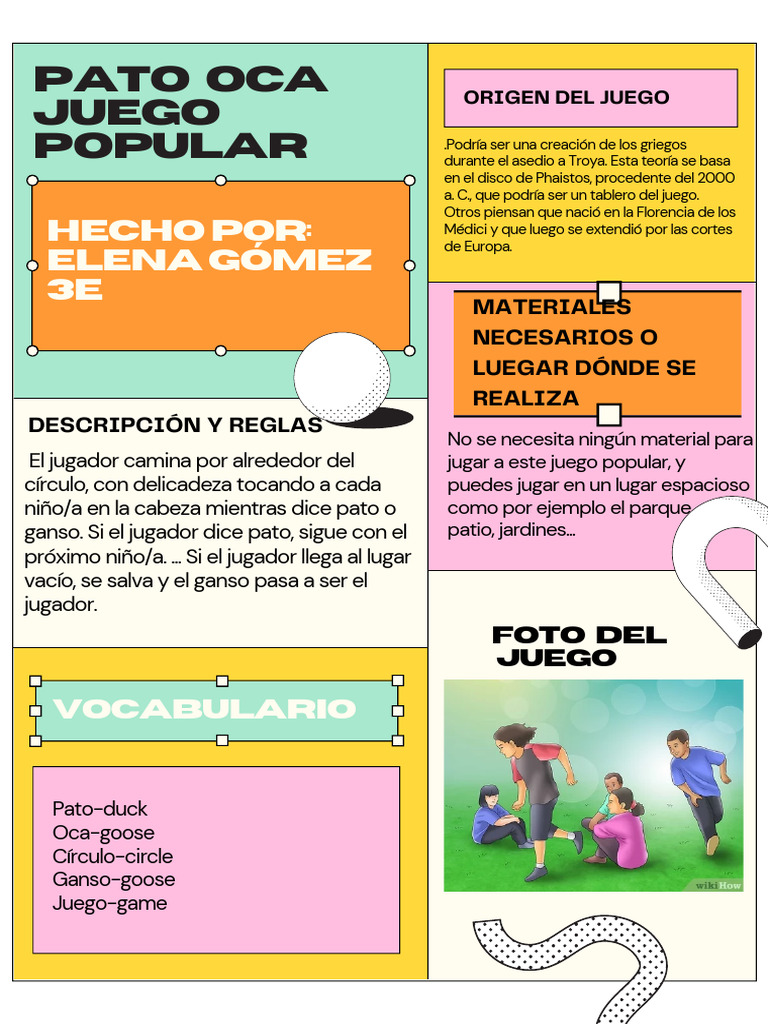 Reglas del juego Pato Pato Ganso | PDF