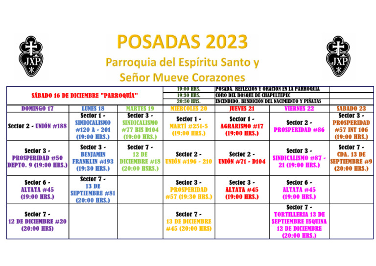 Posadas 2023 Parroquia | PDF