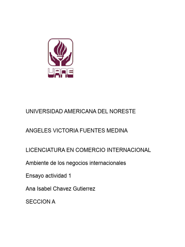 Ensayo Angeles | PDF | Tratado de Libre Comercio Norteamericano | Negocios Internacionales
