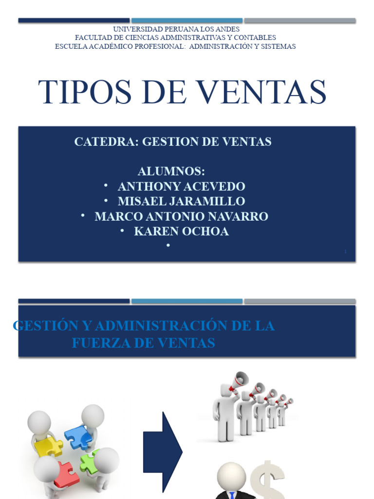 PPT Tipos de Ventas Gestion de Ventas | Descargar gratis PDF | Marketing | Presupuesto
