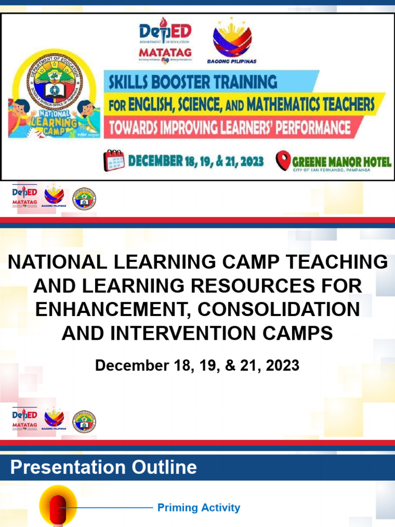 Session 1 - NLC - Orientation For Untrained Teachers | PDF | Equations | Line (Geometry)