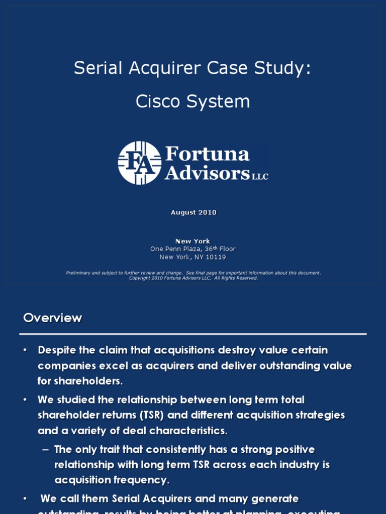 Cisco Case Study | PDF | Mergers And Acquisitions | Cisco Systems