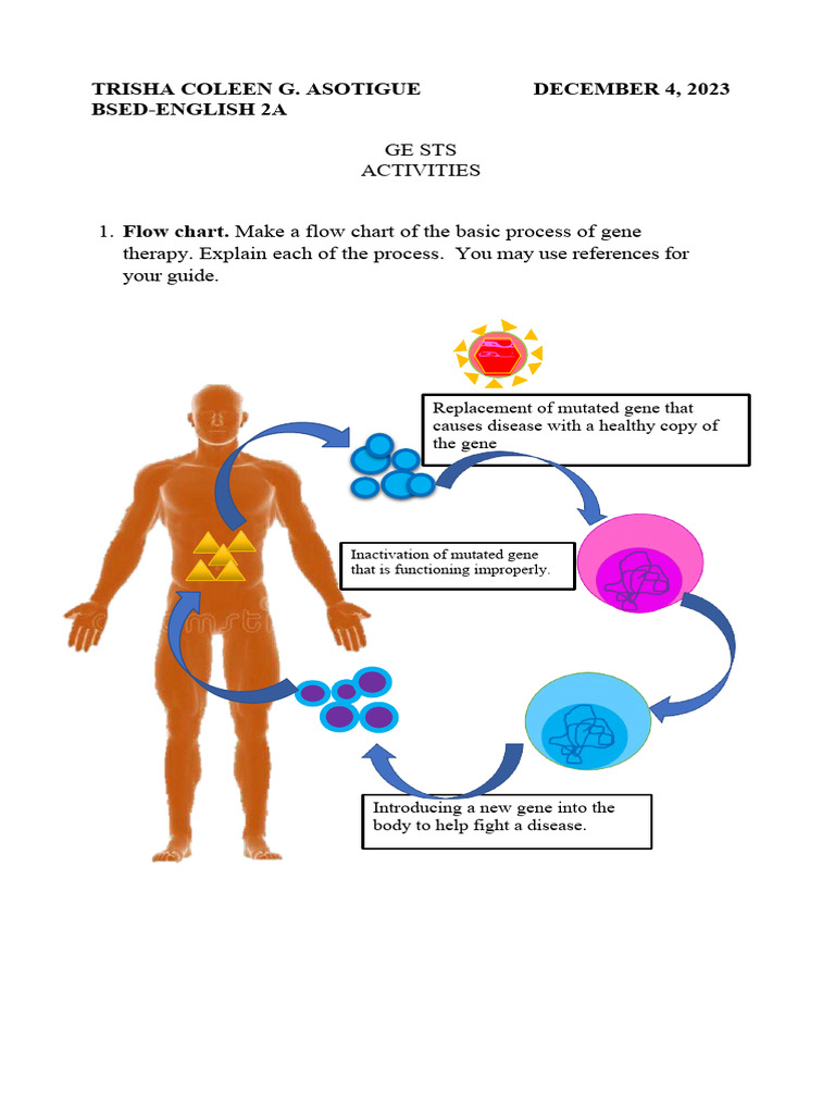Gene Terapy Make A Flow Chart of The Basic Process of Gene Therapy ...