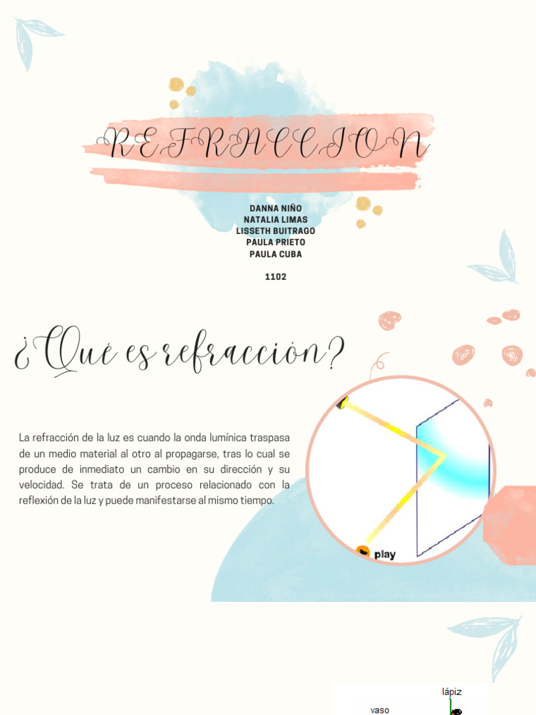 ¿Qué es la refracción de la luz? | PDF
