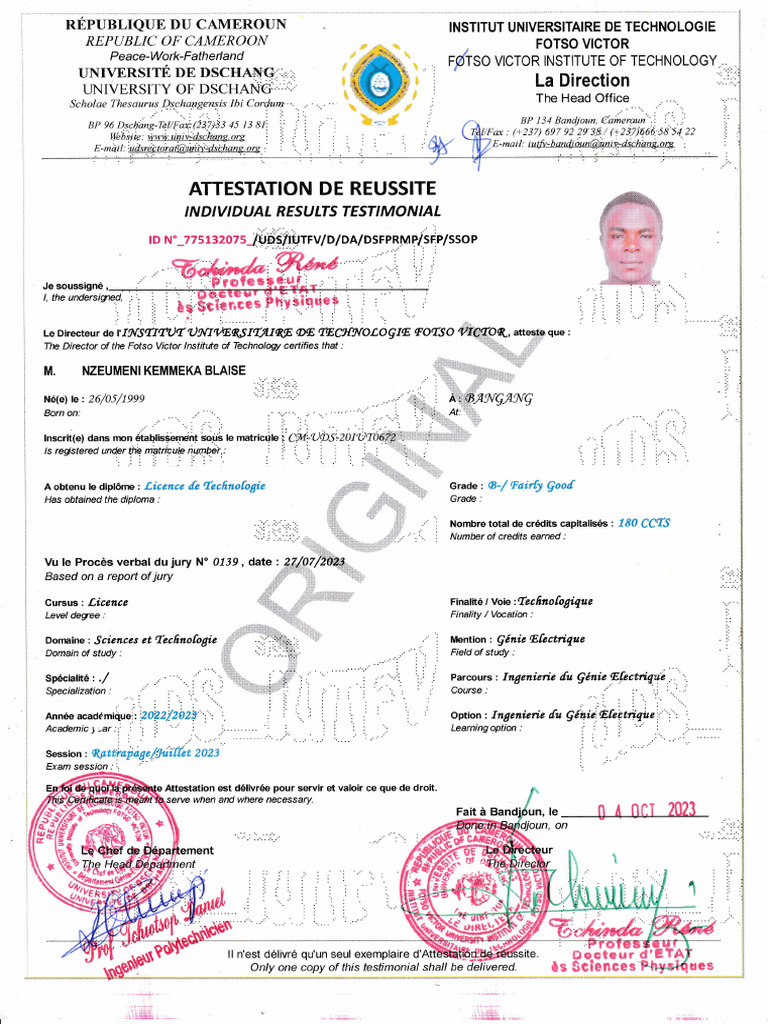 Attestation de Licence | PDF