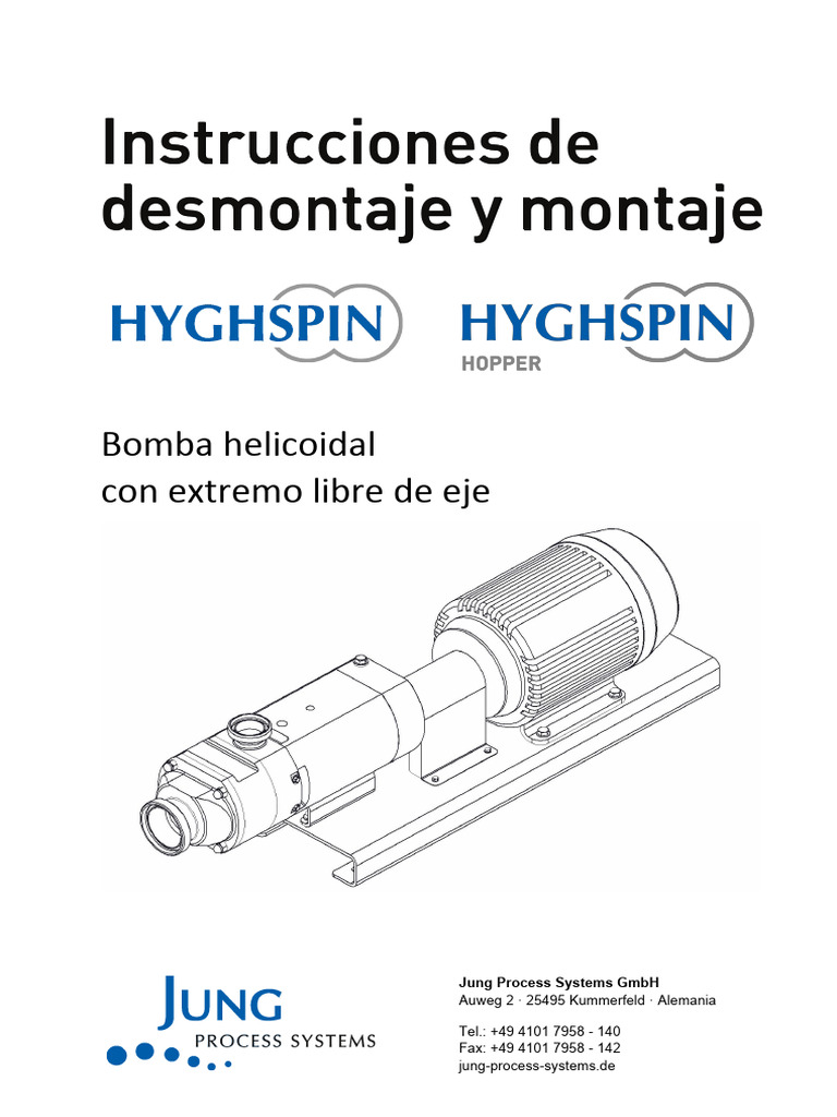 Instrucciones de Montaje y Desmontaje Hyghspin Bomba Helicoidal Diseno ...