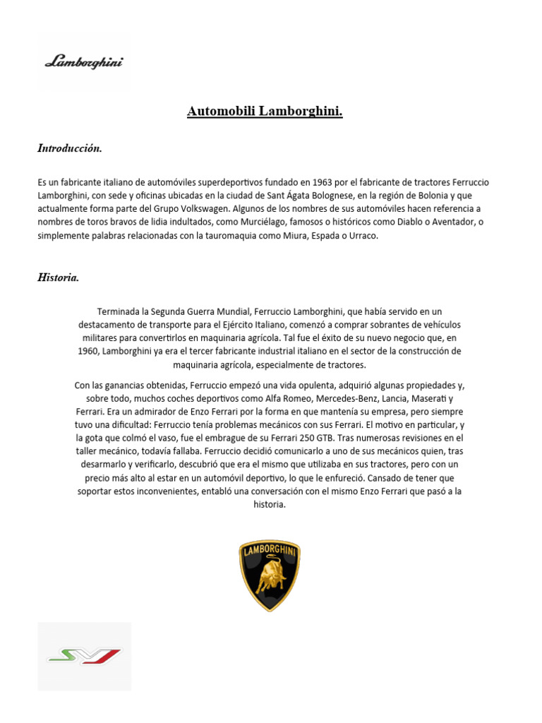 Automobili Lamborghini | PDF