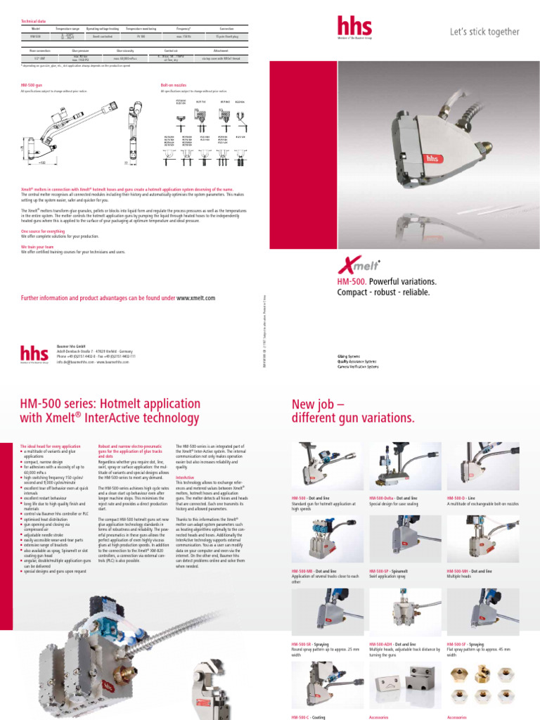 Bhhs HM500 Xmelt EN | PDF | Adhesive | Liquids