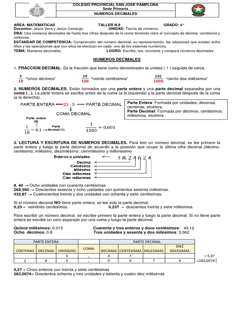 3 Ba 211 | PDF | Decimal | Objetos matemáticos