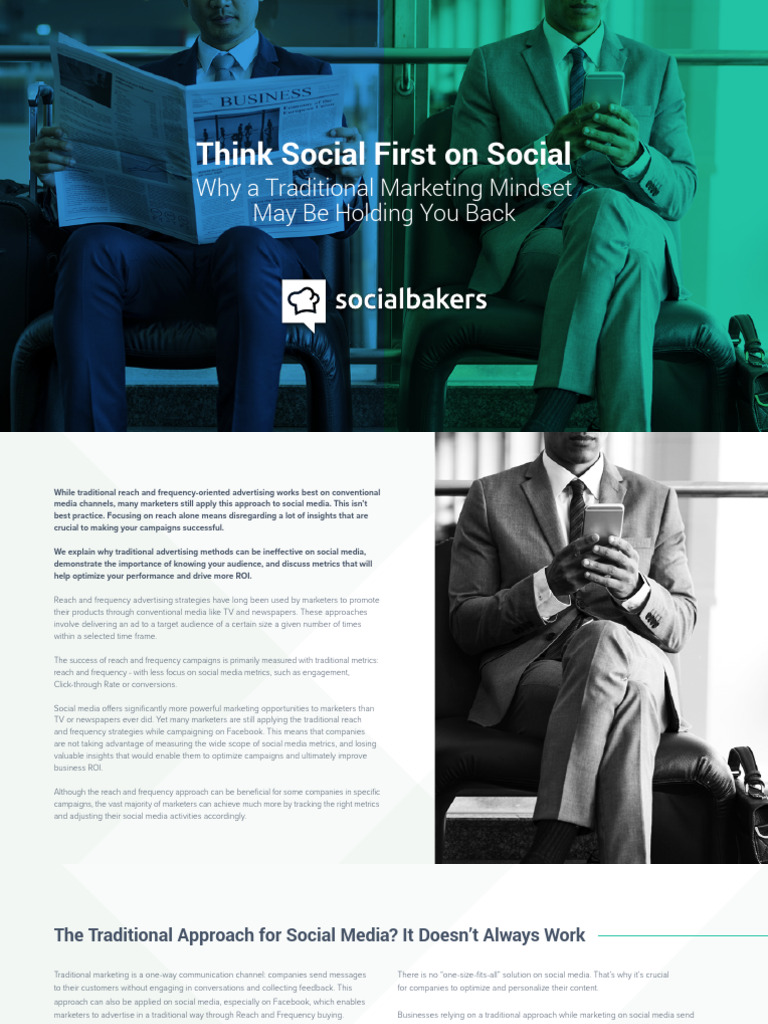 7.4 Think Social First On Social Traditional Vs Digital Marketing PDF ...