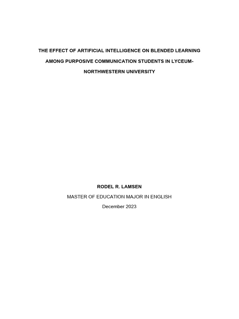 Research Study For Med | PDF | Constructivism (Philosophy Of Education) | Artificial Intelligence