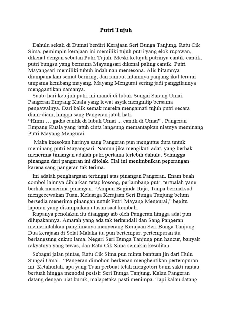 Putri Tujuh | PDF