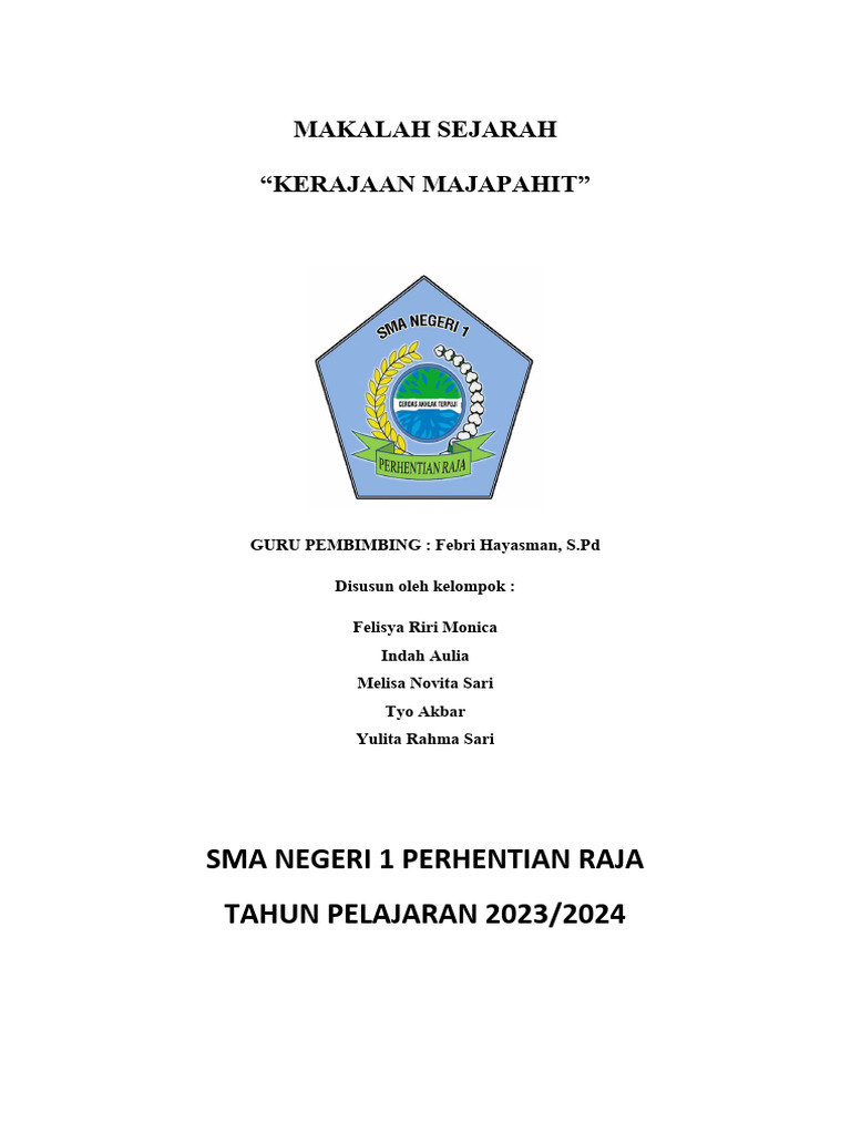 Makalah Sejarah Majapahit | PDF