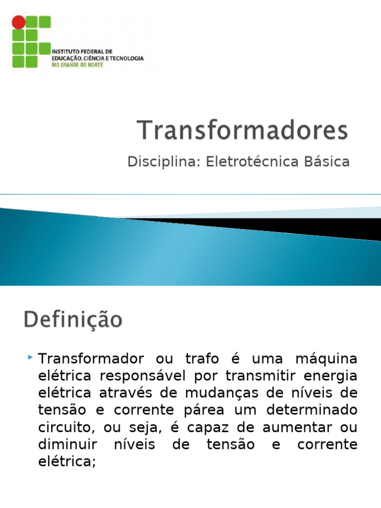 Aula 1 Transformadores | PDF | Transformador | Magnetismo