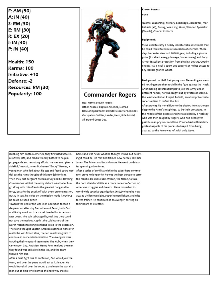 Commander Rogers | PDF