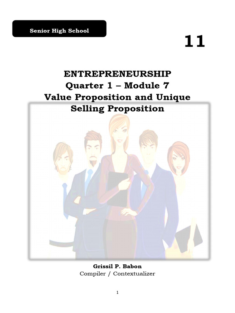 7 Q1-Entrep | PDF | Marketing | Cognition
