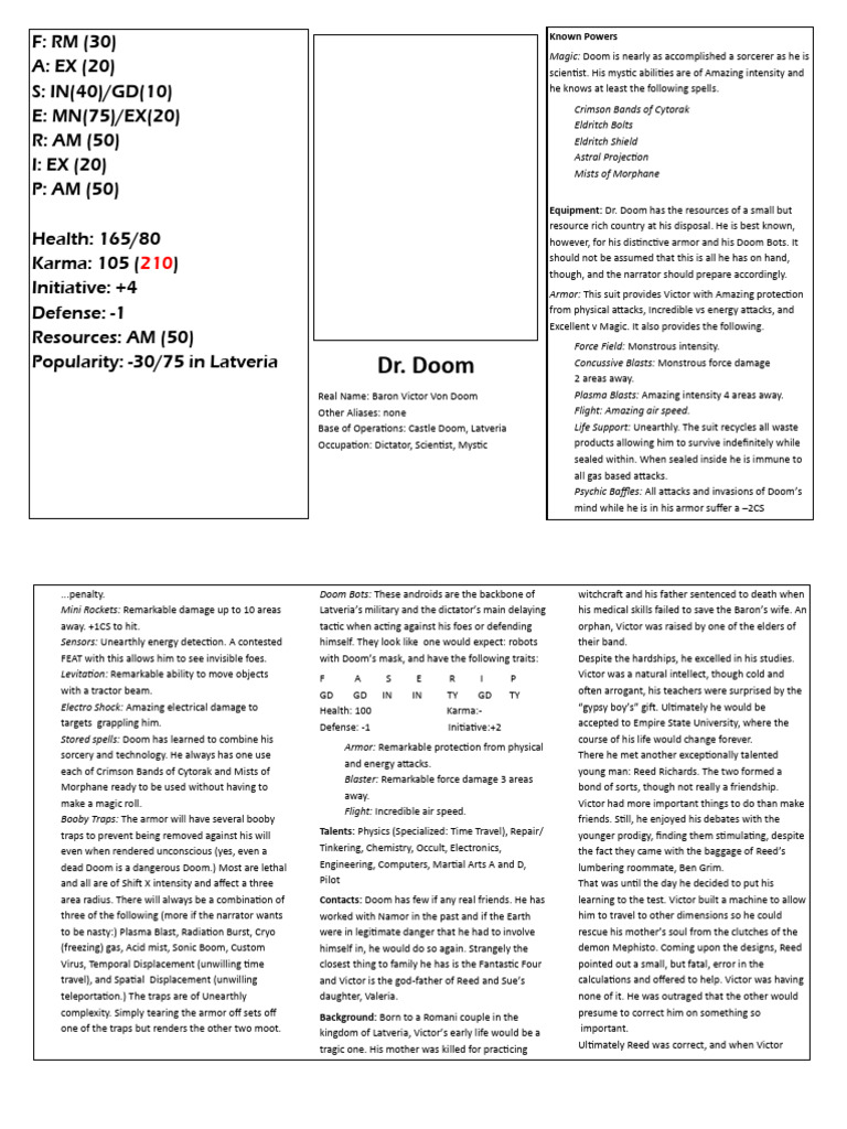 Dr Doom | PDF