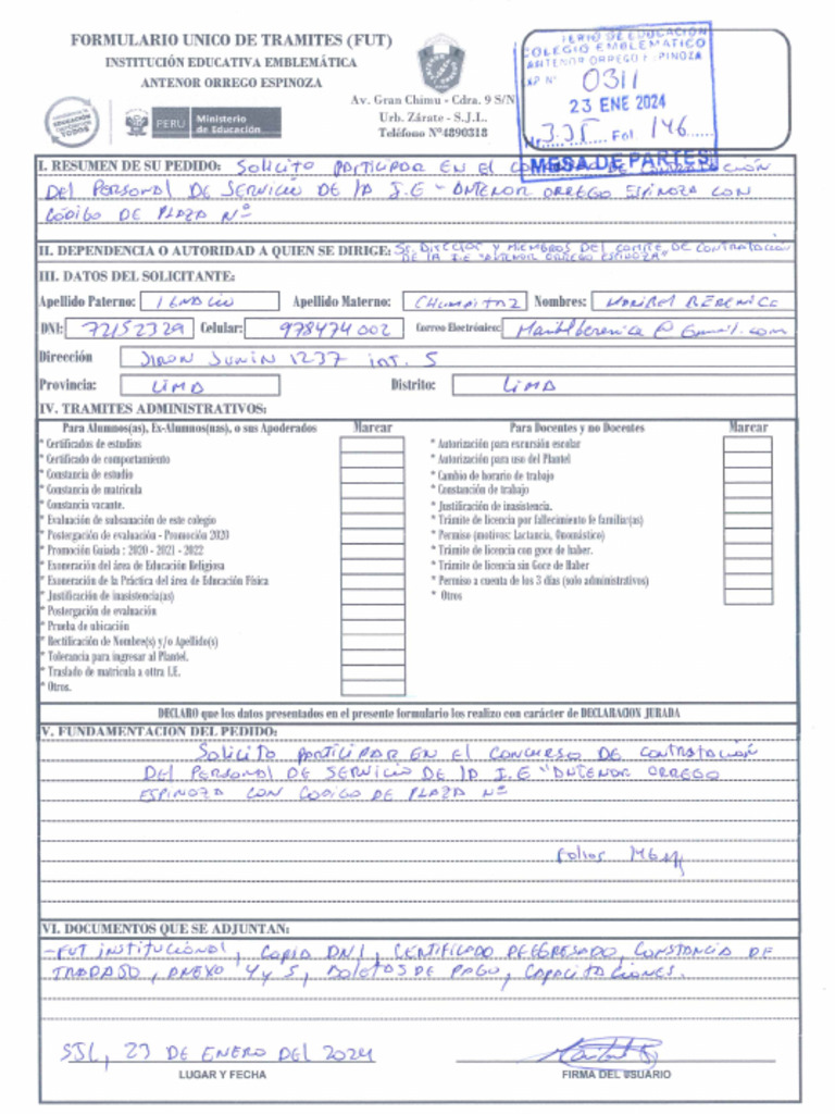 Expe Ignacio Chumpitaz Maribel | PDF