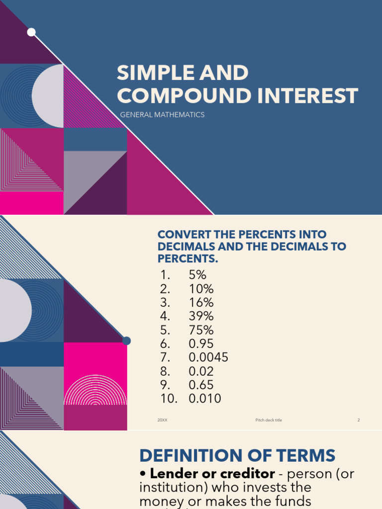 L1 Simple and Compound Interest | PDF | Interest | Compound Interest