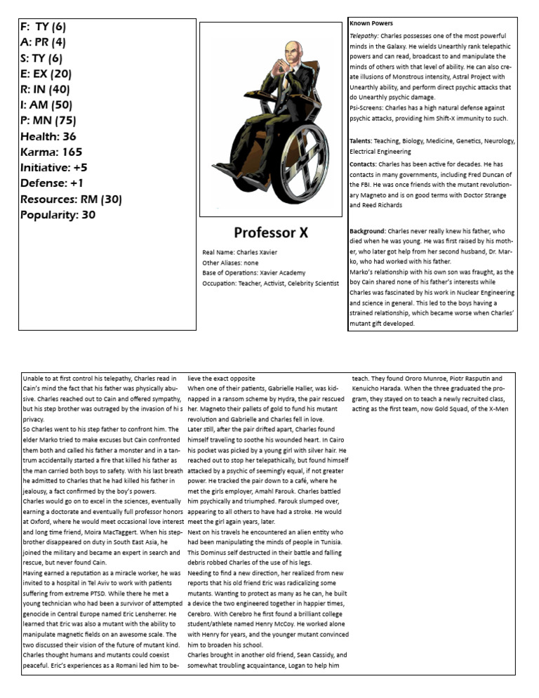 Professor X | PDF