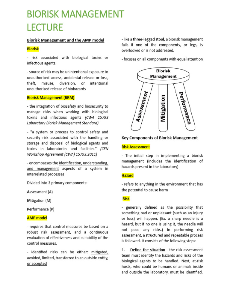 Group-5-Biorisk-Management | PDF | Risk | Hazards