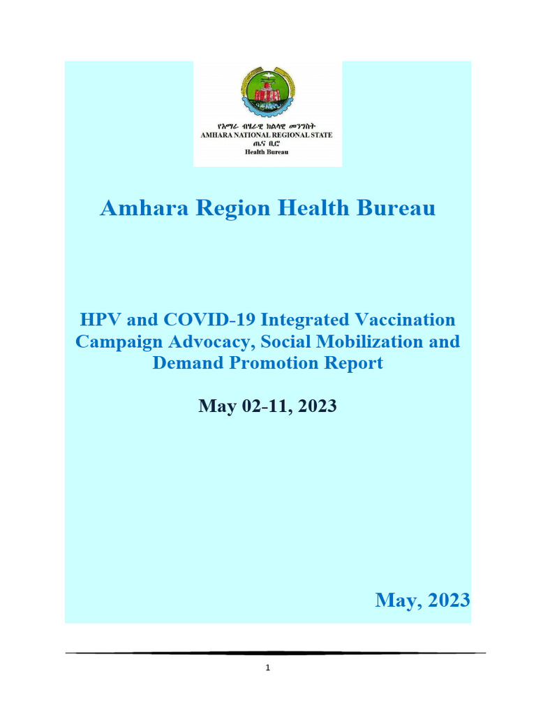 WAG - HPV & C-19 Report - Samrawit | PDF | Ethiopia | Horn Of Africa