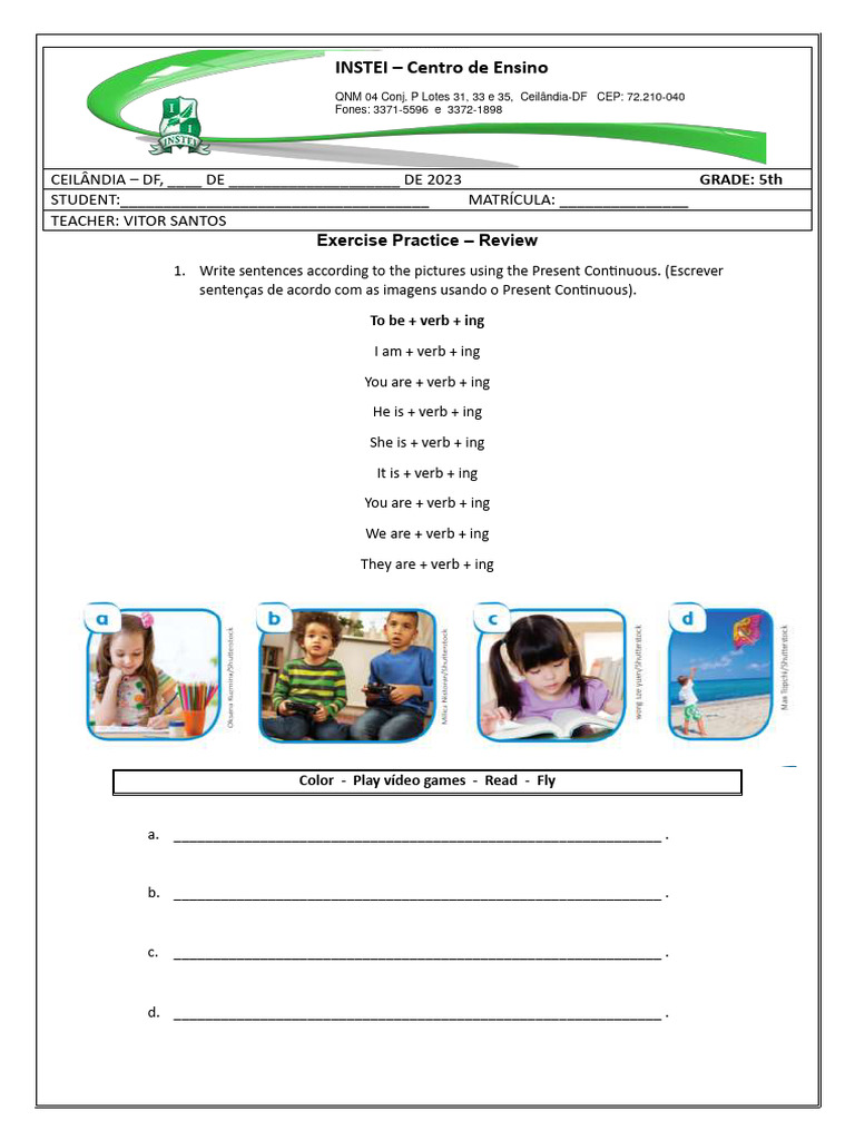 5th Grade - Exercise (Review) | PDF