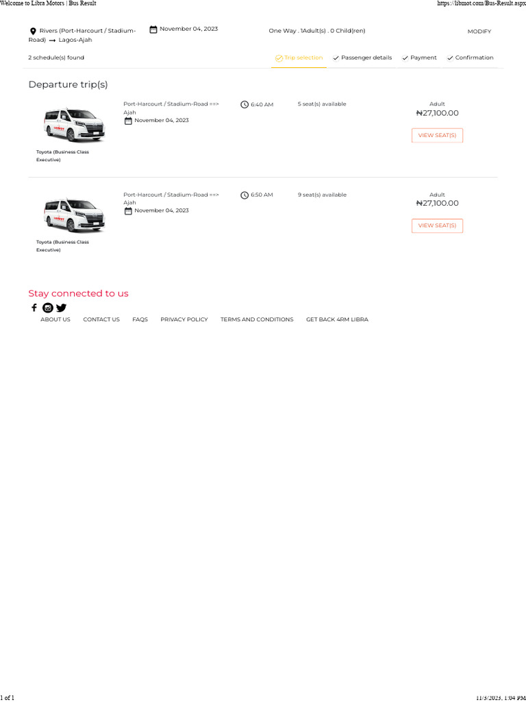 Welcome To Libra Motors Bus Result | PDF