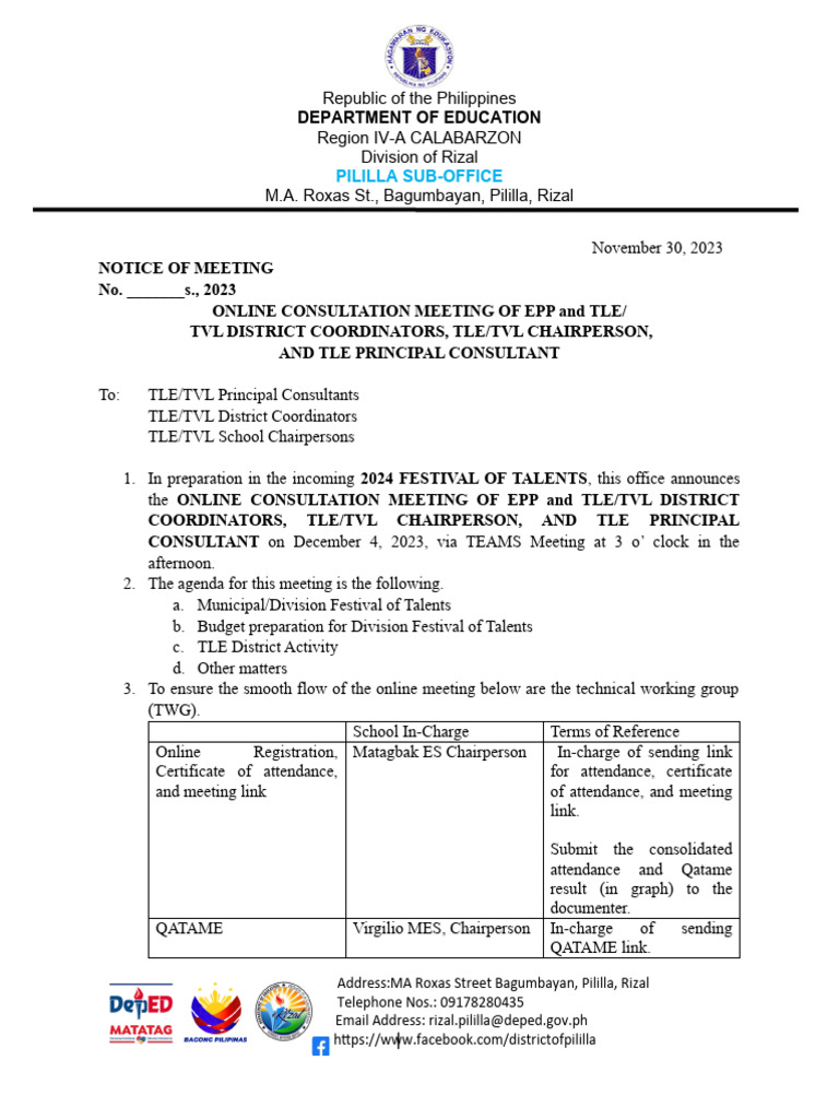 Nom Online-Meeting | PDF