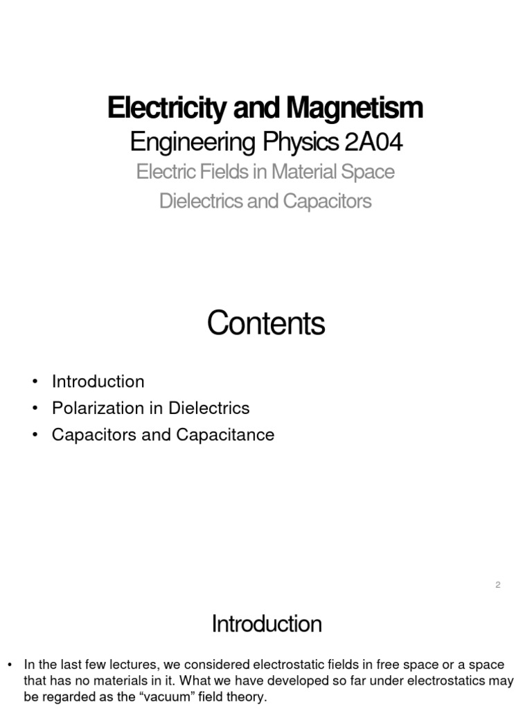 Dielectrics and Capacitors Explained | PDF