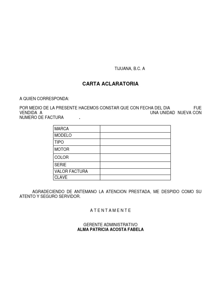 Formato Carta Factura | PDF