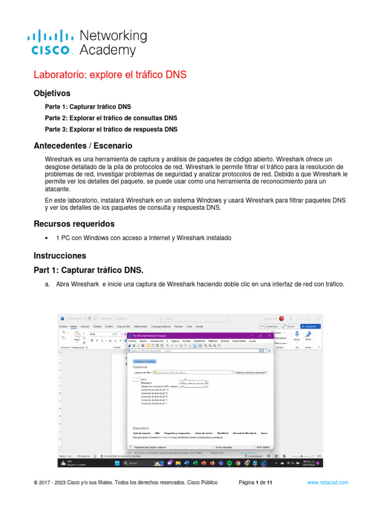 Explore DNS Traffic - Toriz Morales Gustavo | PDF | sistema de nombres ...