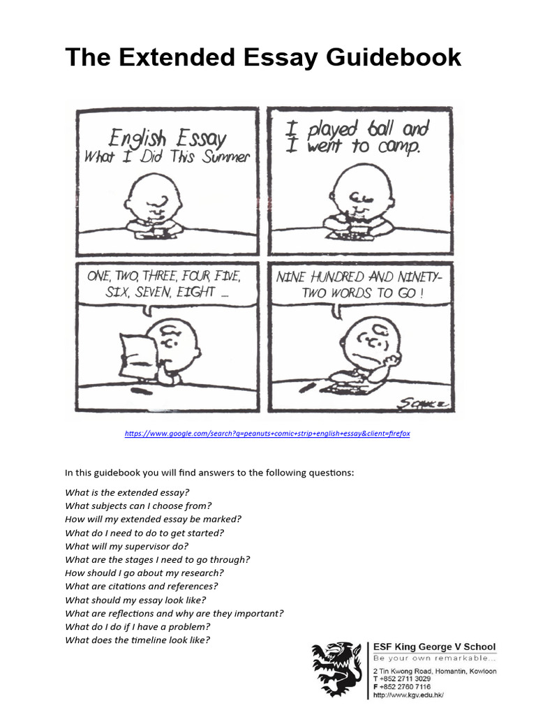 EE Guidebook - Class of 2024 | PDF | Thought | Essays