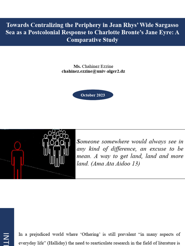 Wide Sargasso Sea Vs Jane Eyre | PDF | Jane Eyre