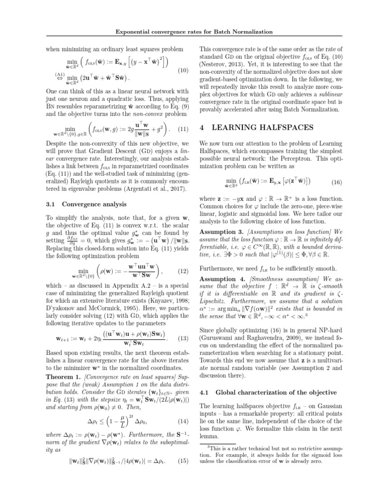 Exponential Convergence in Batch Norm | PDF | Systems Theory | Analysis