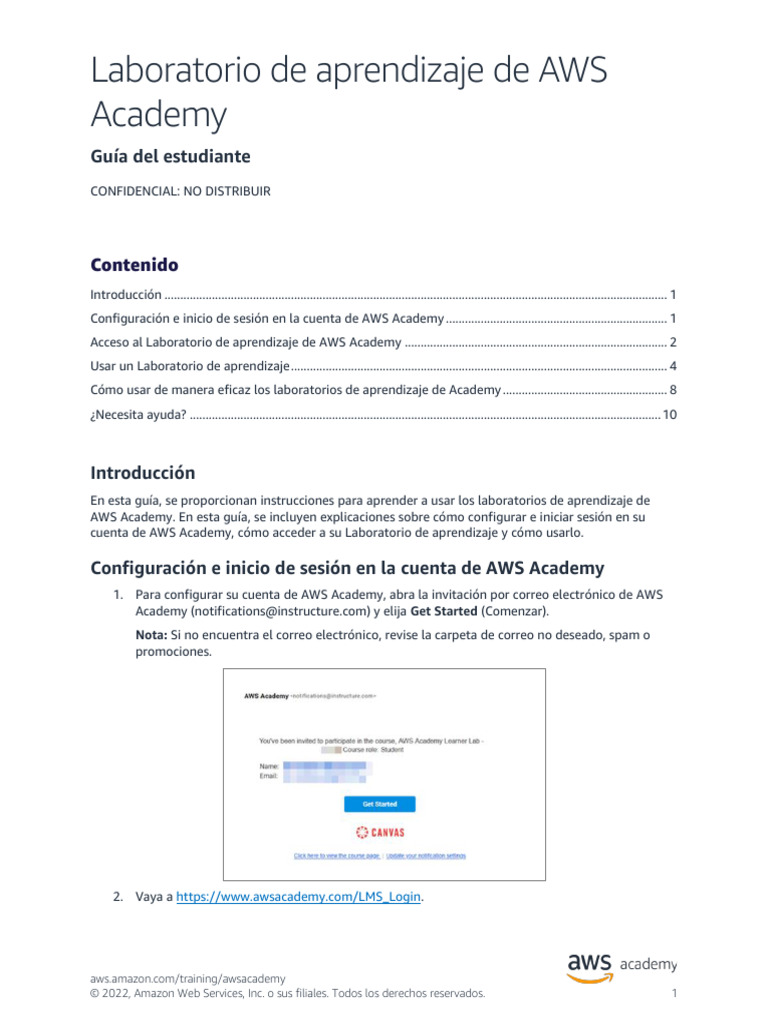 Guía del Estudiante de AWS Academy | PDF | Interfaz de línea de comando | Servicios web de Amazon