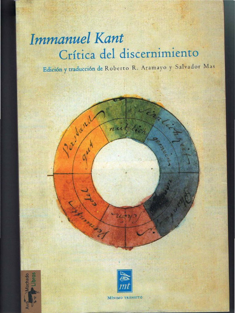 Kant, Immanuel, Critica Del Discernimiento Introduccion | PDF | Razón ... Kant, Immanuel, Critica Del Discernimiento Introduccion | PDF | Razón ...