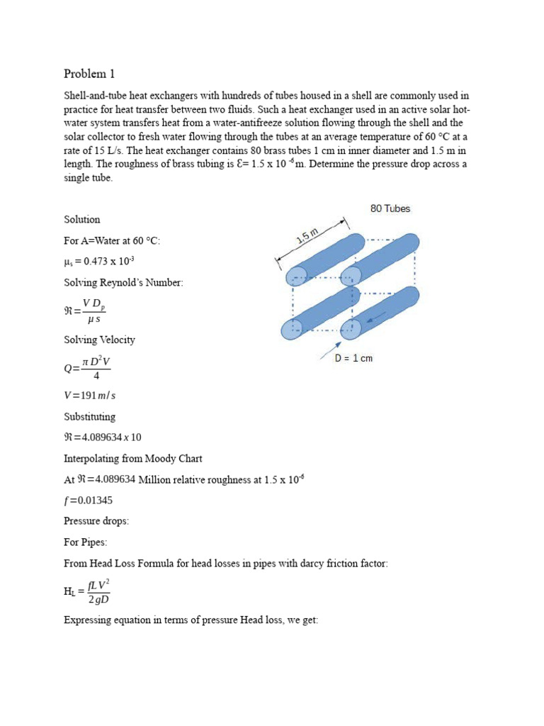 Shell-and-Tube-Heat-Exchanger-Sample-Problem-and-Solution | PDF | Heat ...