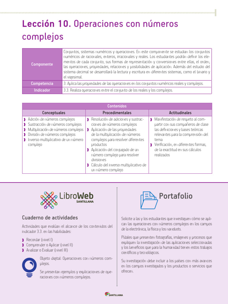 GT19C MT9 Leccion 10 | PDF | Números | Número complejo