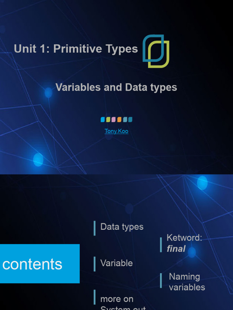 Lecture2 by Tony - Koo | PDF | Data Type | Integer (Computer Science) Lecture2 by Tony - Koo | PDF | Data Type | Integer (Computer Science)