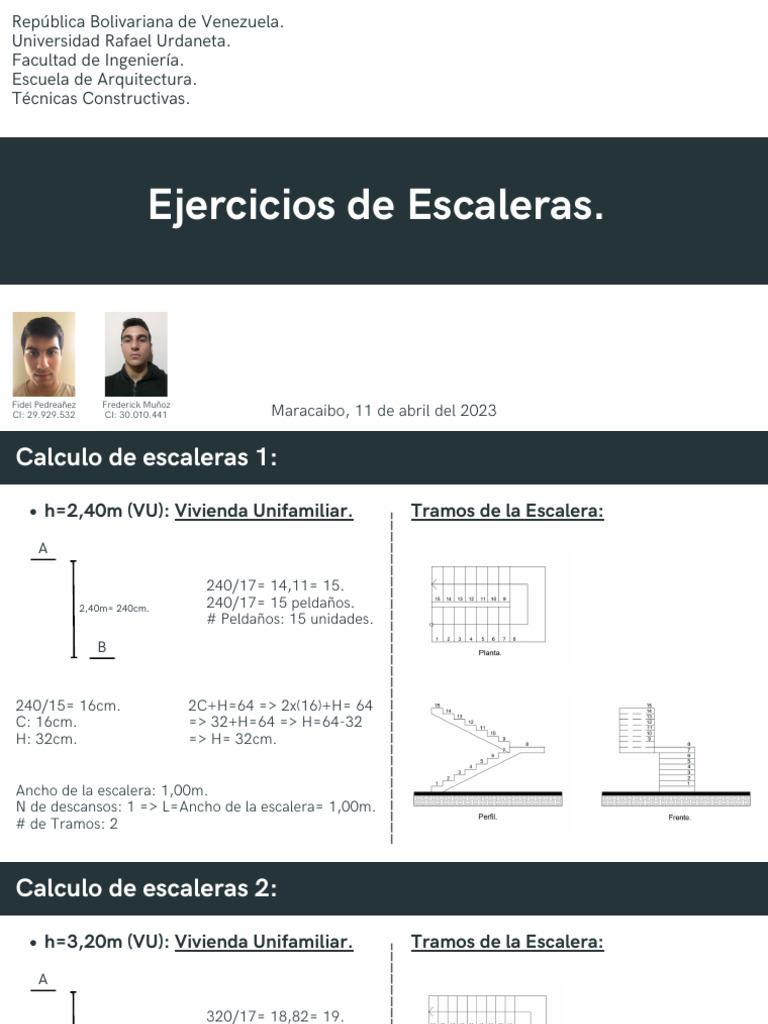 Ejercicios de Escaleras. | PDF