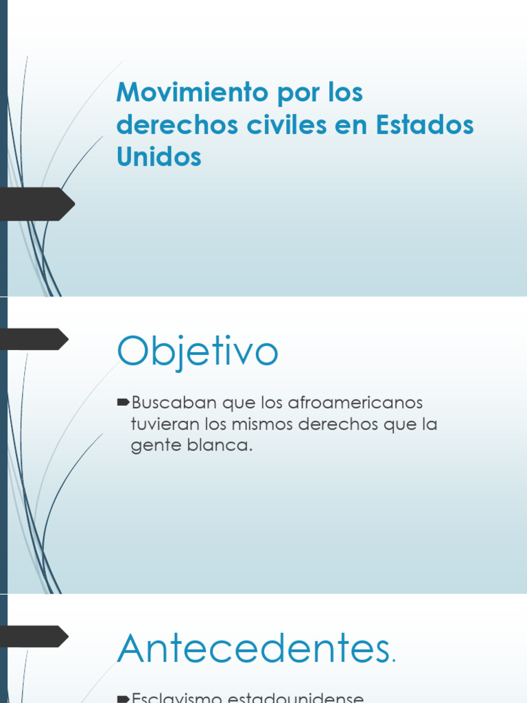 Movimiento Por Los Derechos Civiles en Estados Unidos | PDF | Política y raza | Discriminación y ...