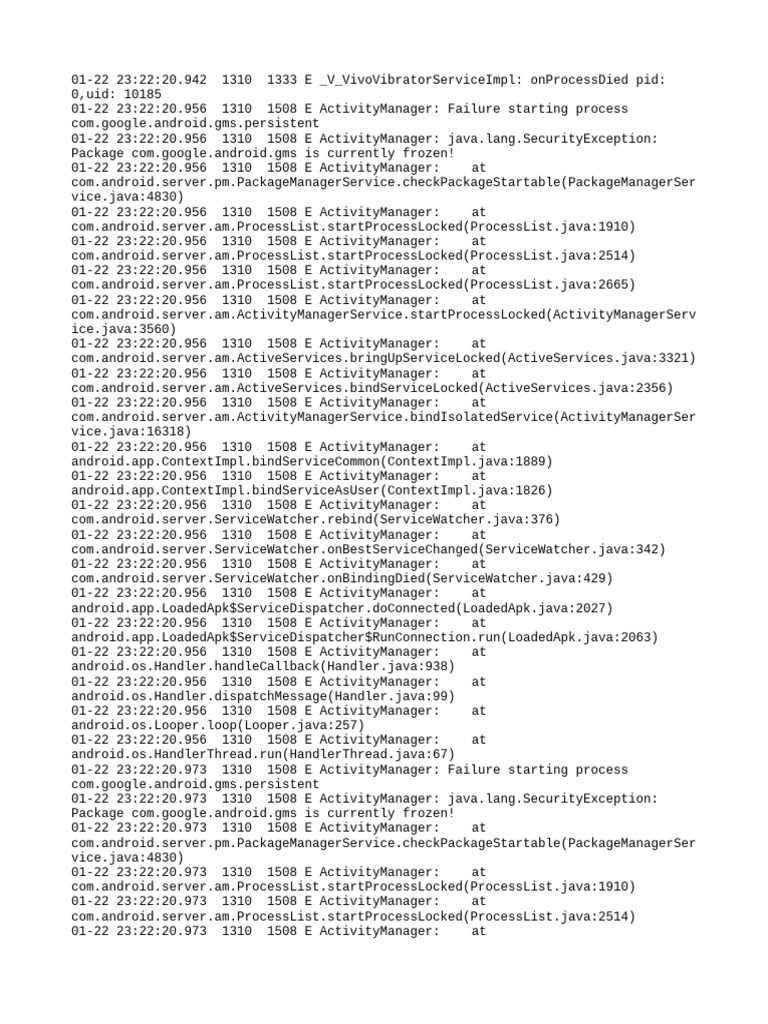 Log | PDF | Java (Programming Language) | Android (Operating System)