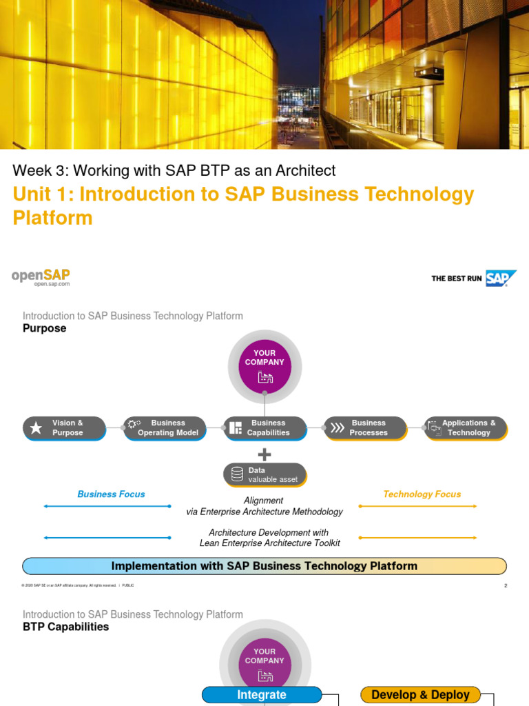OpenSAP EA2 Week 3 All Slides | PDF | Enterprise Architecture | Cloud Computing